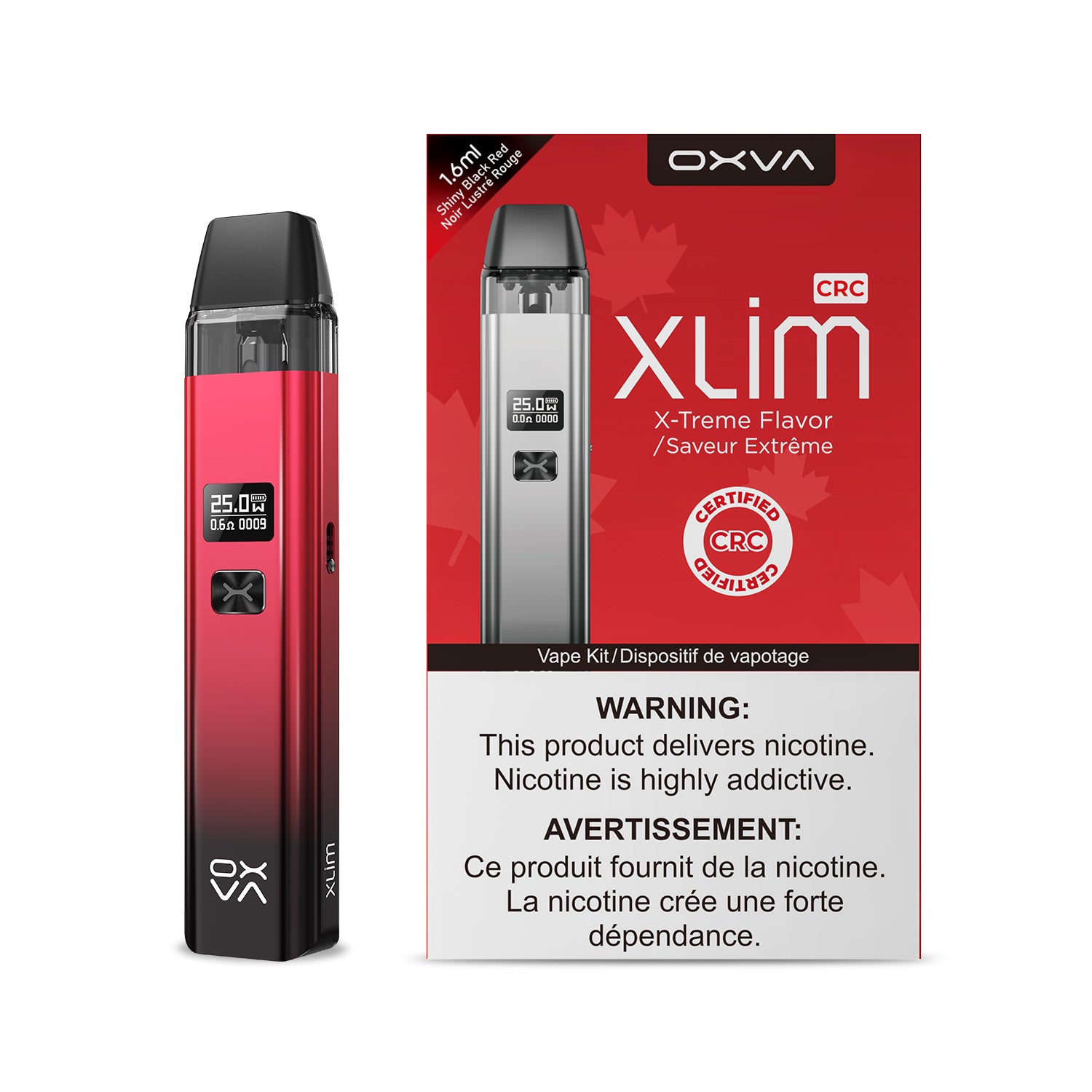 OXVA XLIM POD KIT [CRC] - SHINY BLACK RED