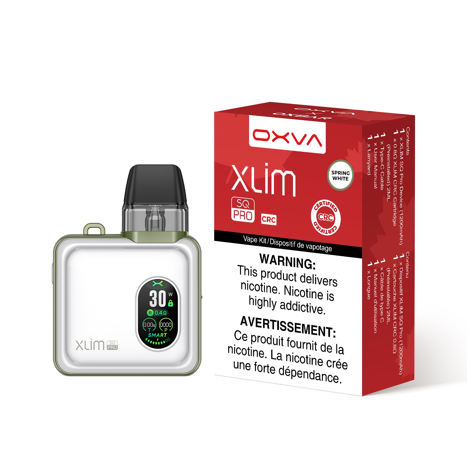 OXVA XLIM SQ PRO POD KIT [CRC] - SPRING WHITE