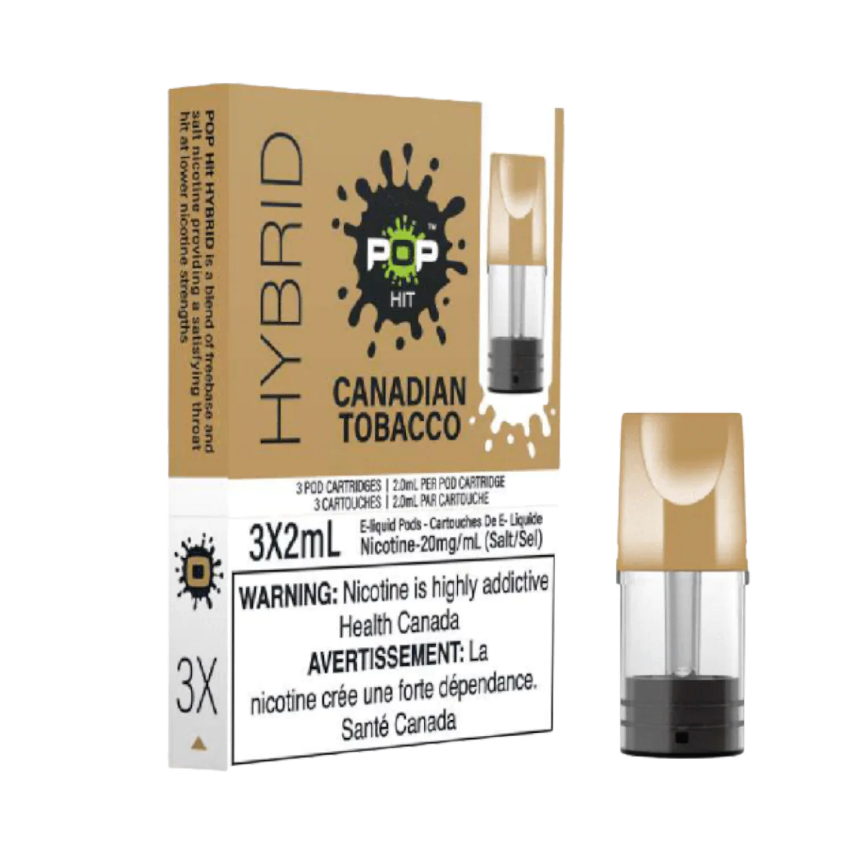 Canadian Tobacco - Pop Hit Hybrid - 20mg - 5pc/Carton - [ON]