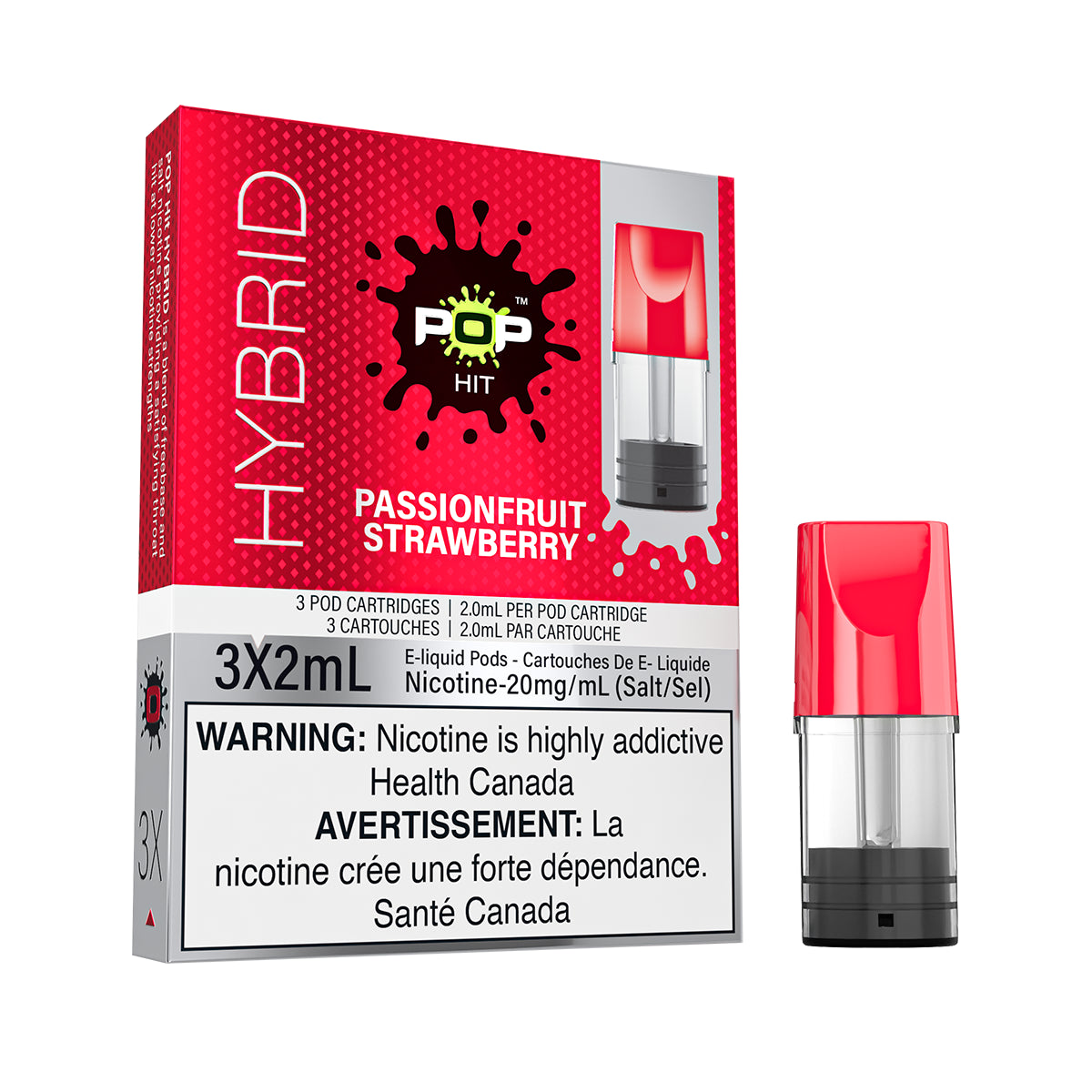 Passionfruit Strawberry - Pop Hit Hybrid - 20mg - 5pc/Carton - EXCISED